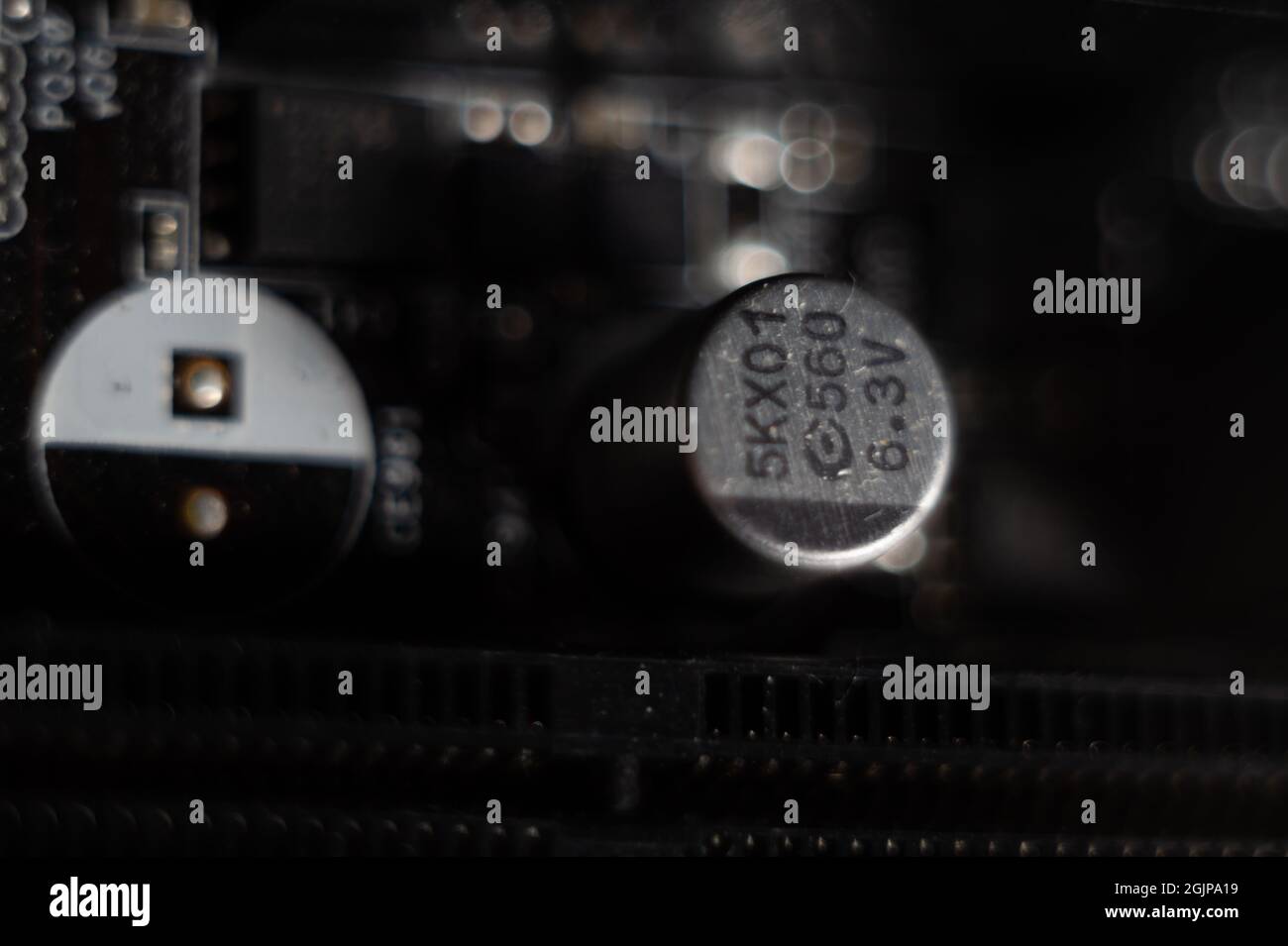 Shallow focus shot of the mainboard details Stock Photo - Alamy