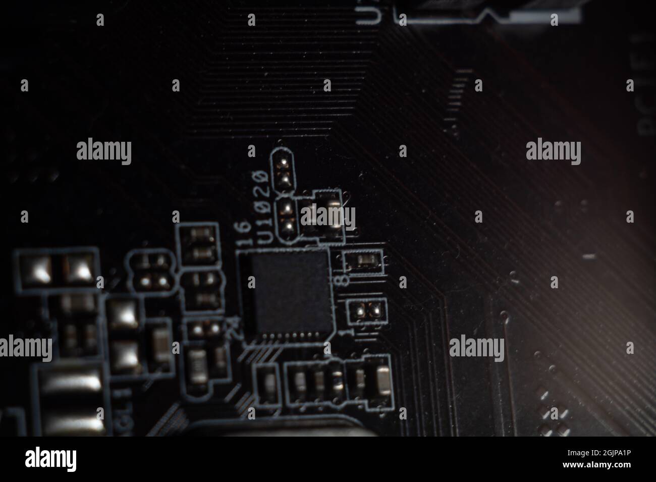 Motherboard with multiple ports Stock Photo - Alamy