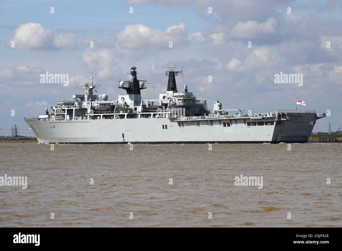 11/09/2021 River Thames Gravesend HMS Albion (L14) is an Albion class ...