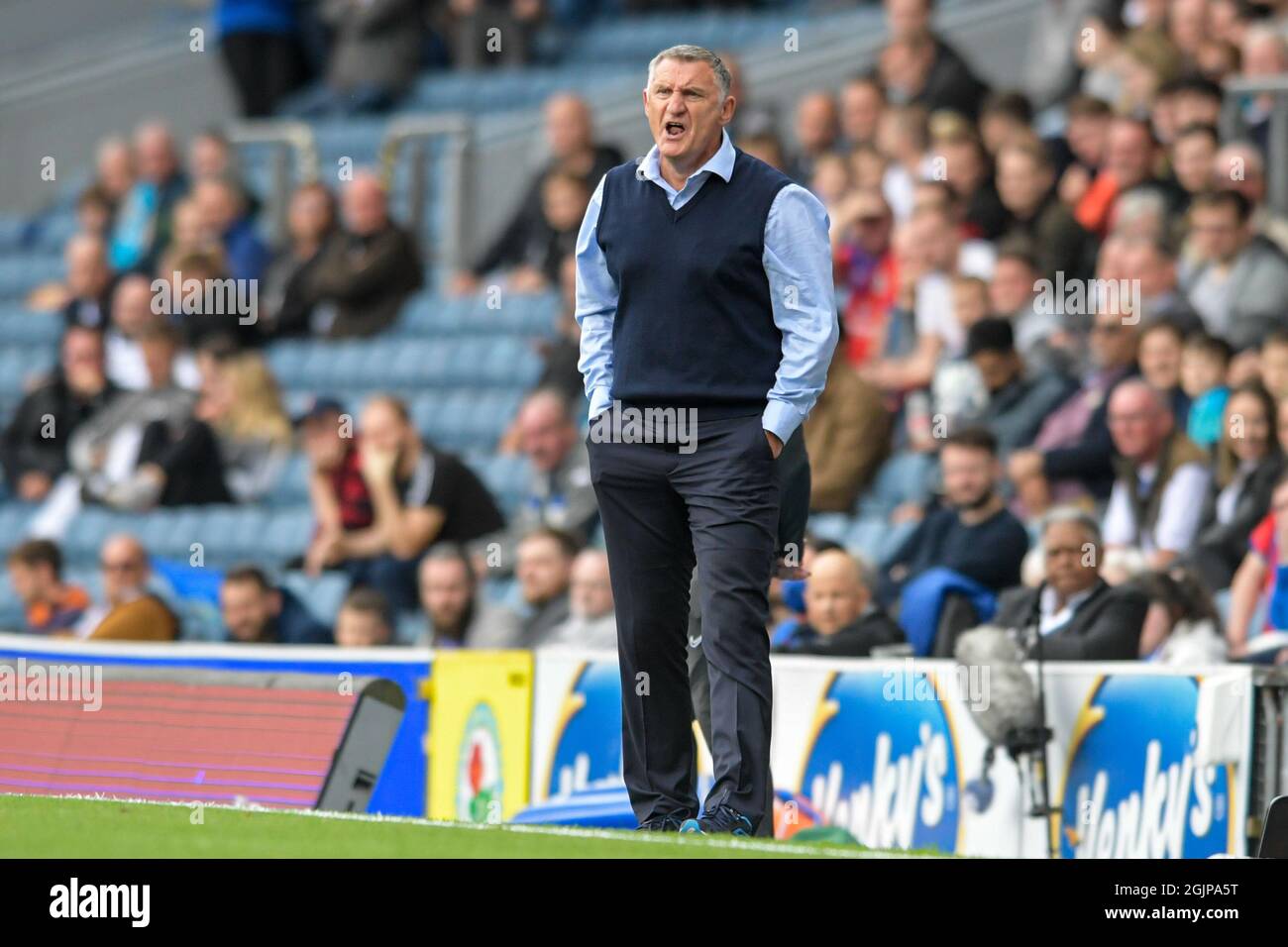 Blackburn, UK. 11th Sep, 2021. Tony Mowbray manager of Blackburn Rovers ...