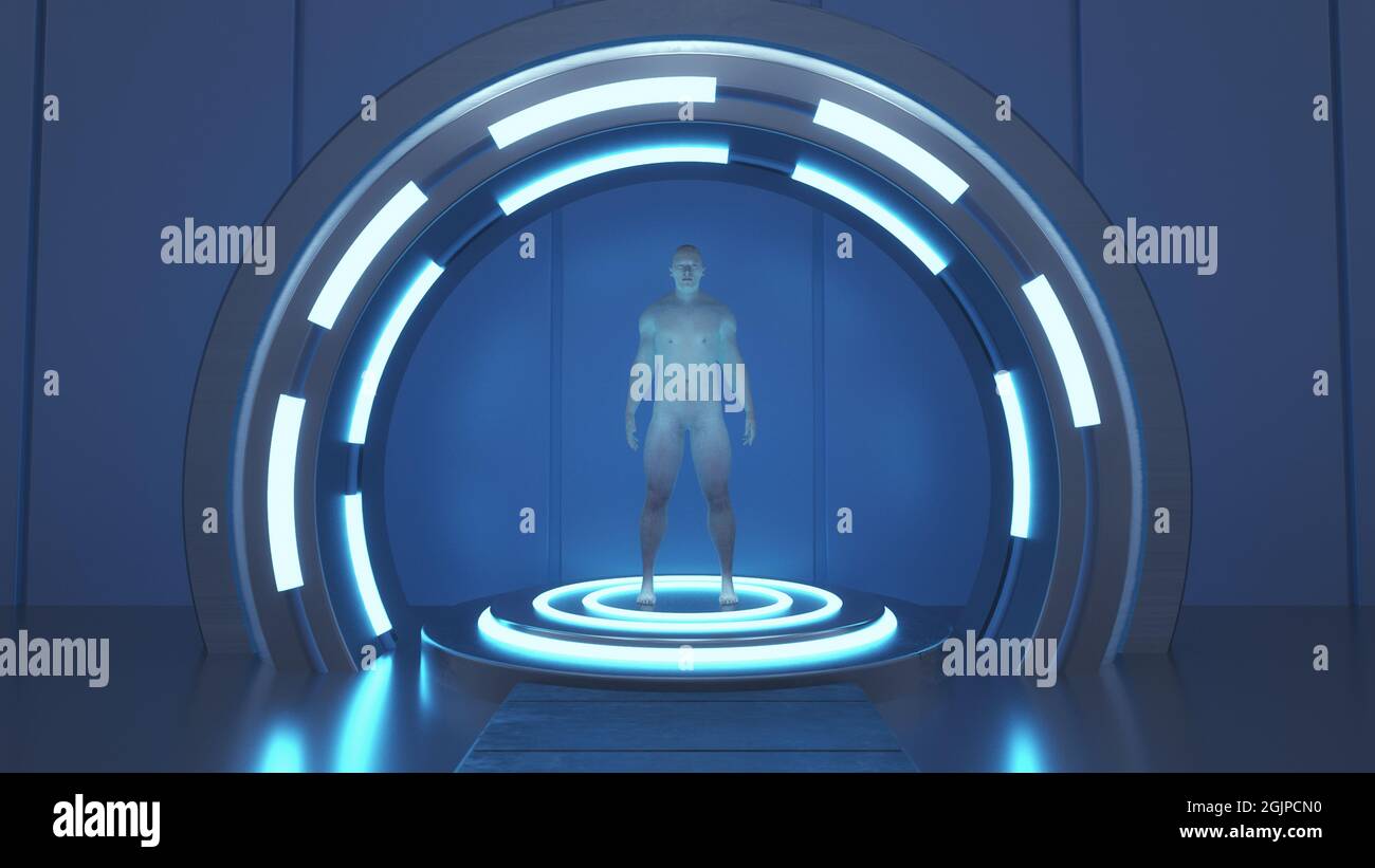 3d render. Futuristic stage set Stock Photo - Alamy