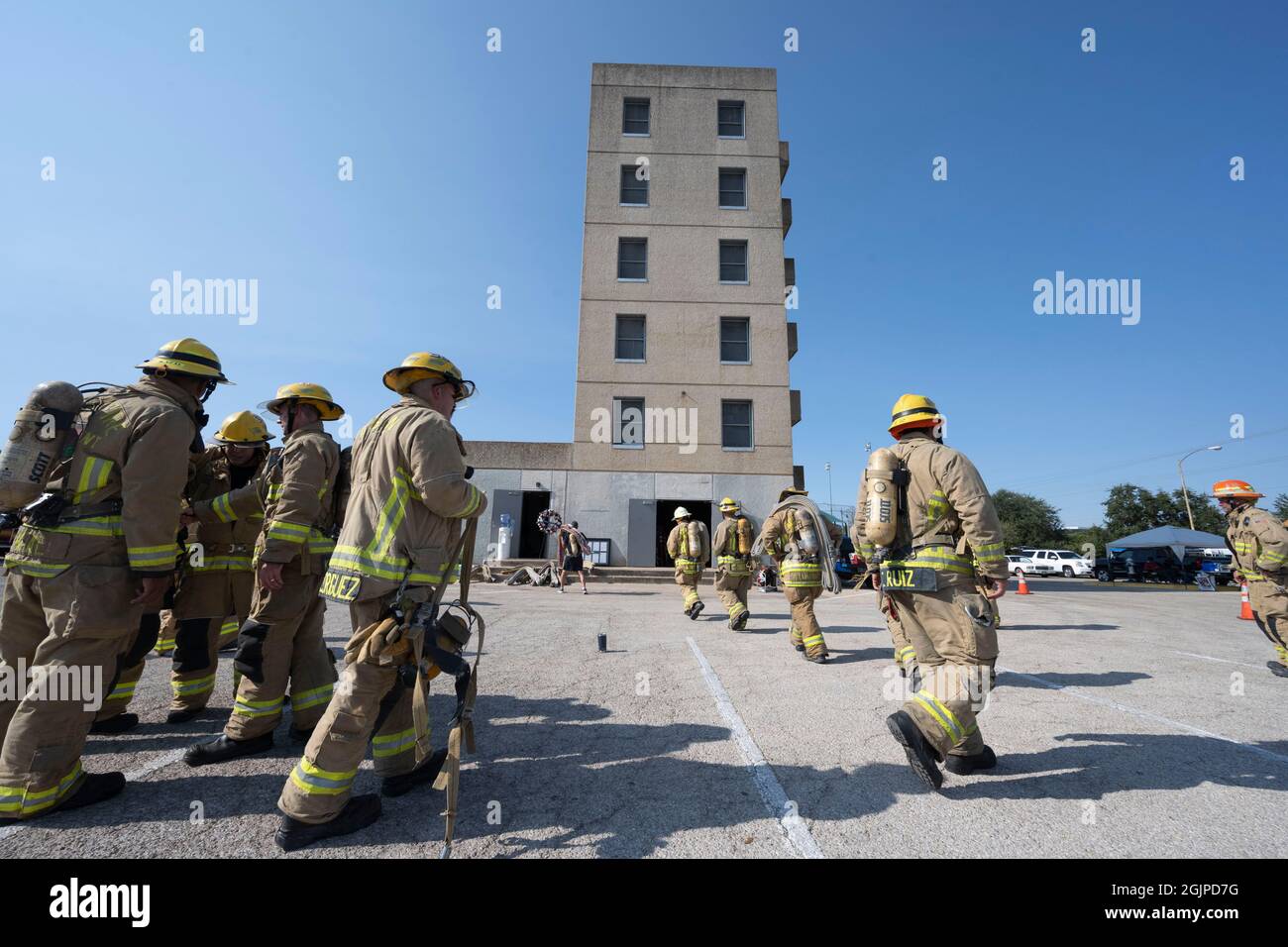 Austin, Texas USA, September 11, 2021: City of Austin firefighters ...
