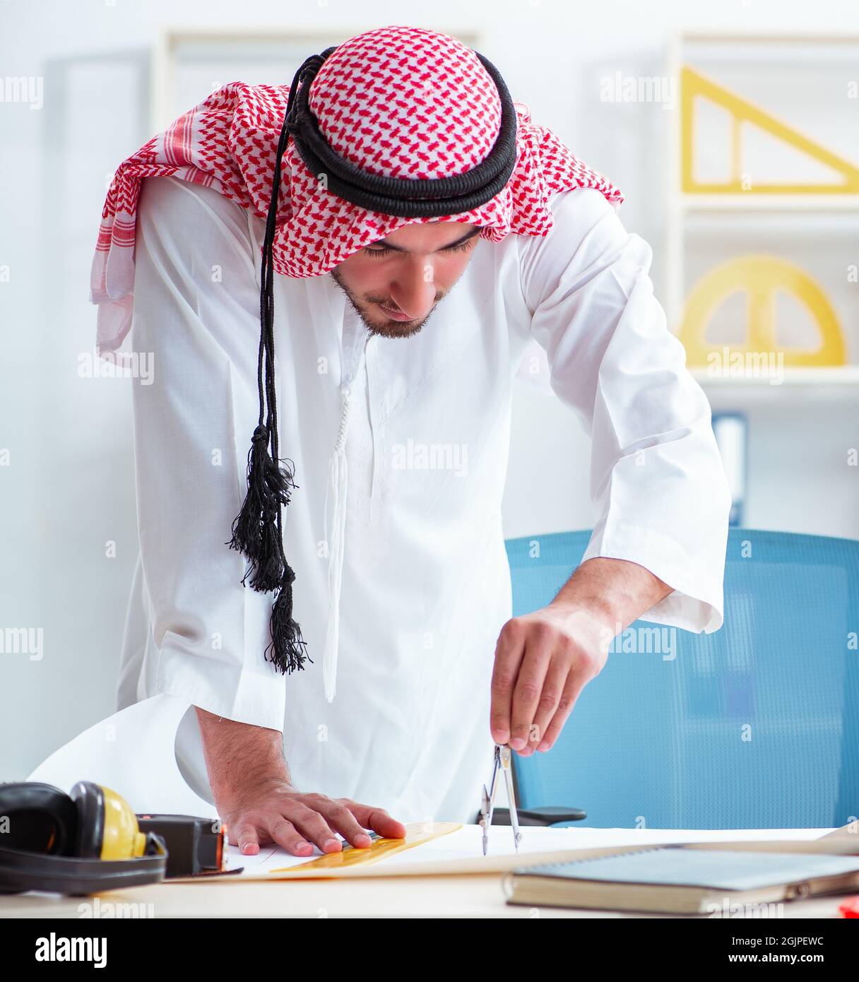 The arab engineer working on new project Stock Photo - Alamy