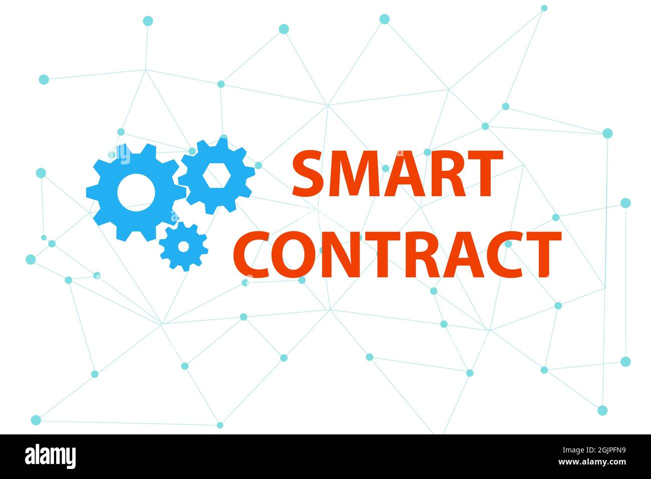 Smart contract as the illustration of blockchain concept Stock Photo ...