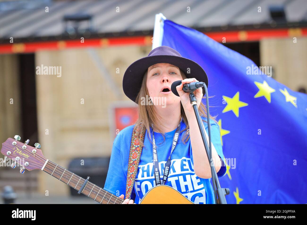 London, UK. 11th Sep, 2021. Pro-Europeans hold a “Thank EU for the ...