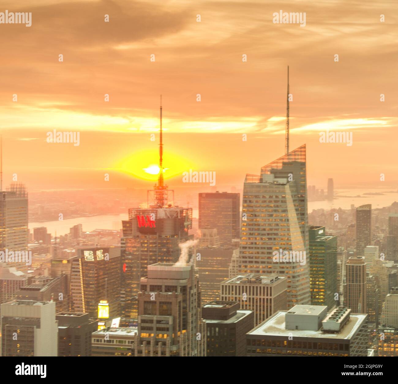 New York - DECEMBER 20, 2013: View of Lower Manhattan on December 20 in ...