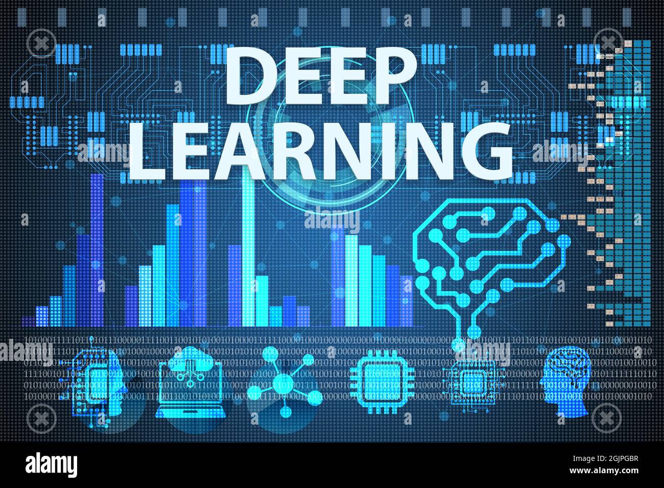 Deep learning concept of the artificial intelligence Stock Photo - Alamy