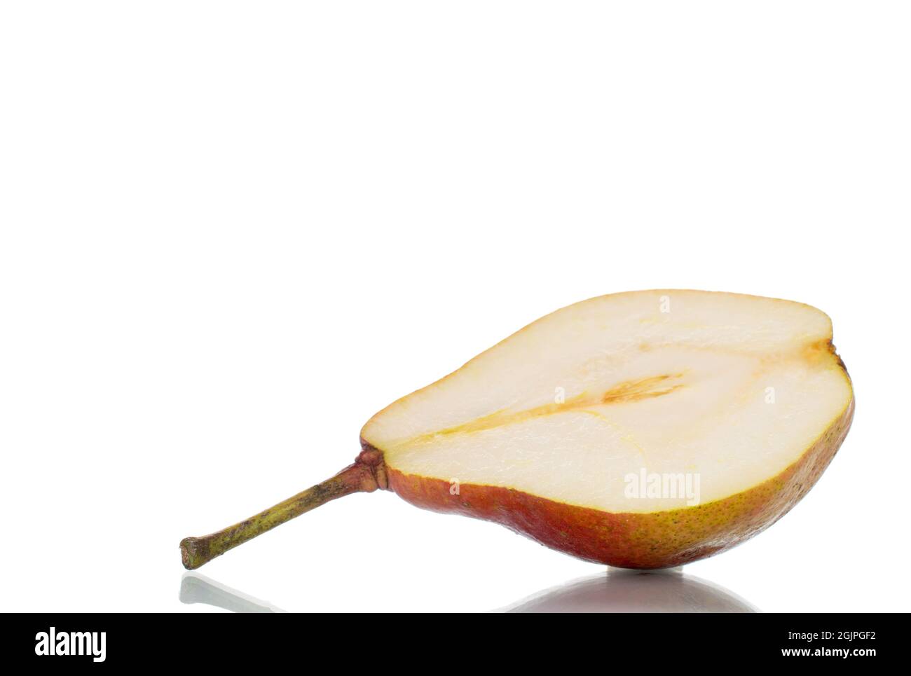 Pears one half green Cut Out Stock Images & Pictures - Alamy