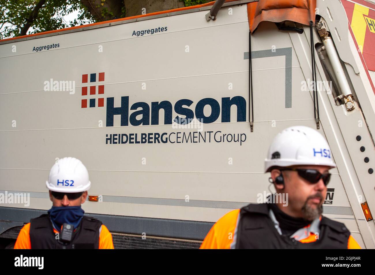 Aylesbury, Buckinghamshire, UK. 9th September, 2021. A Hanson lorry ...