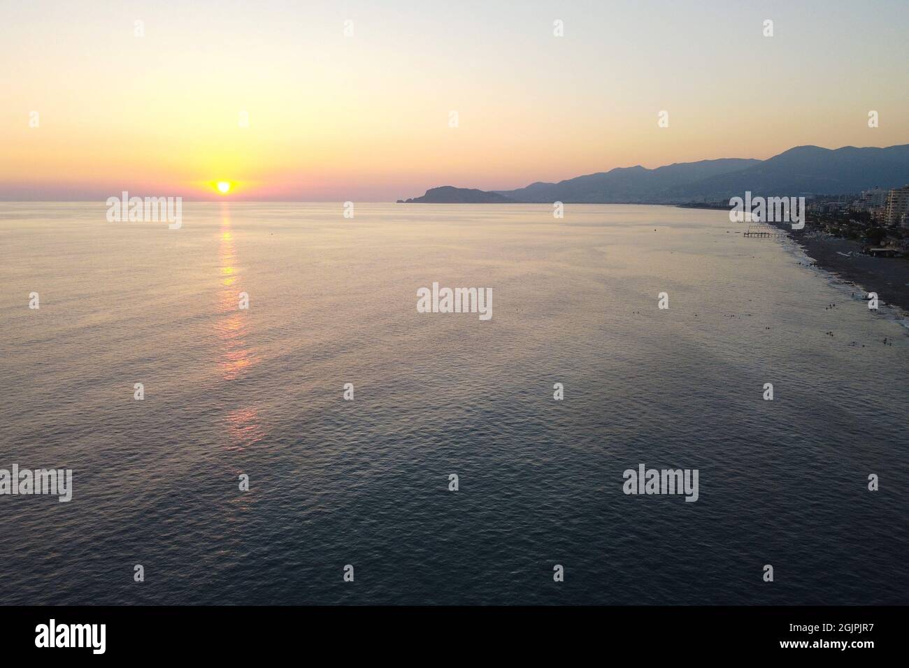 Beautiful seaside sunset Stock Photo - Alamy