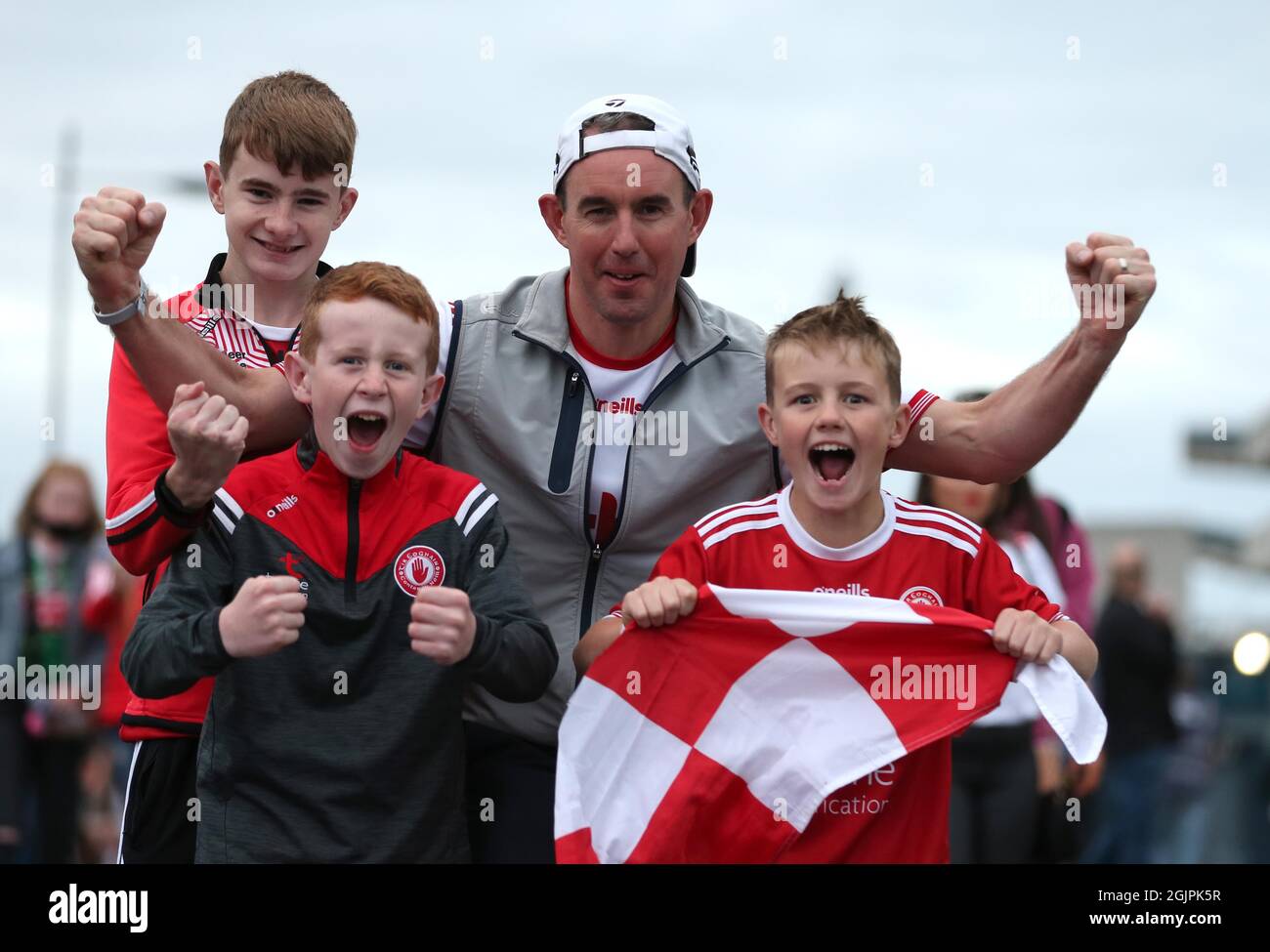 The Kilpatrick family leaving Croke Park, Dublin, after Tyrone took on ...