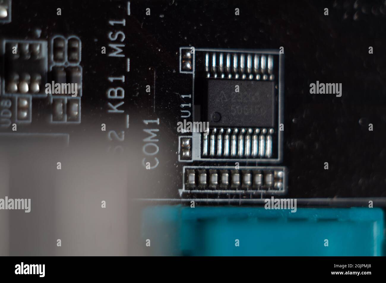 Parts of the main circuit board or mobo Stock Photo - Alamy