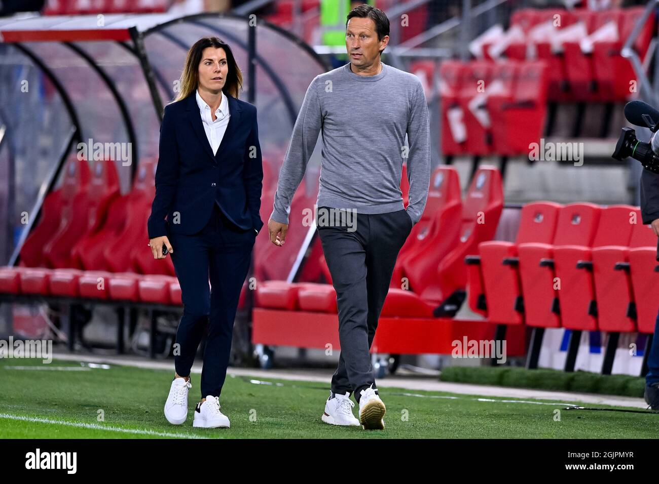 ALKMAAR, NETHERLANDS - SEPTEMBER 11: Press officer Sanne Clements and ...