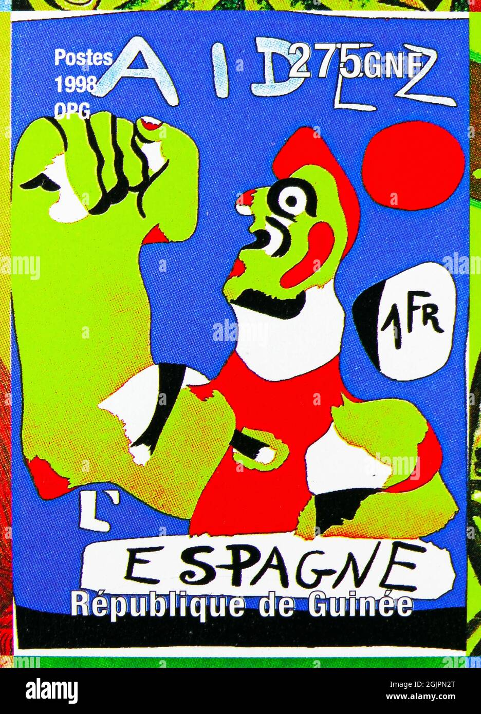 MOSCOW, RUSSIA - APRIL 17, 2021: Postage stamp printed in Cinderellas ...