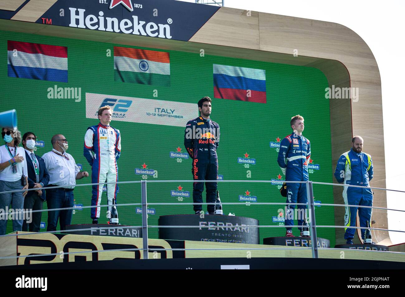 Podium, Viscaal Bent (nld), Trident, Dallara F2, Daruvala Jehan (ind ...
