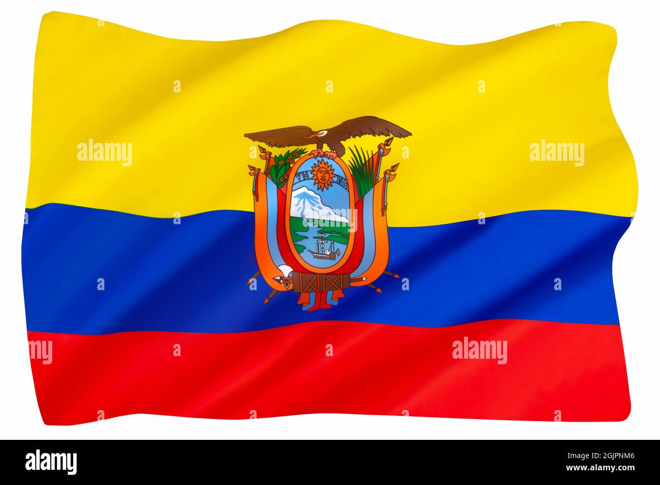 The national flag of Ecuador - Adopted on 26th September 1860 Stock ...