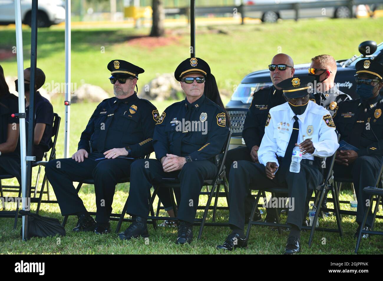 MIRAMAR, FL - SEPTEMBER 11: City of Miramar Police officers attends the ...