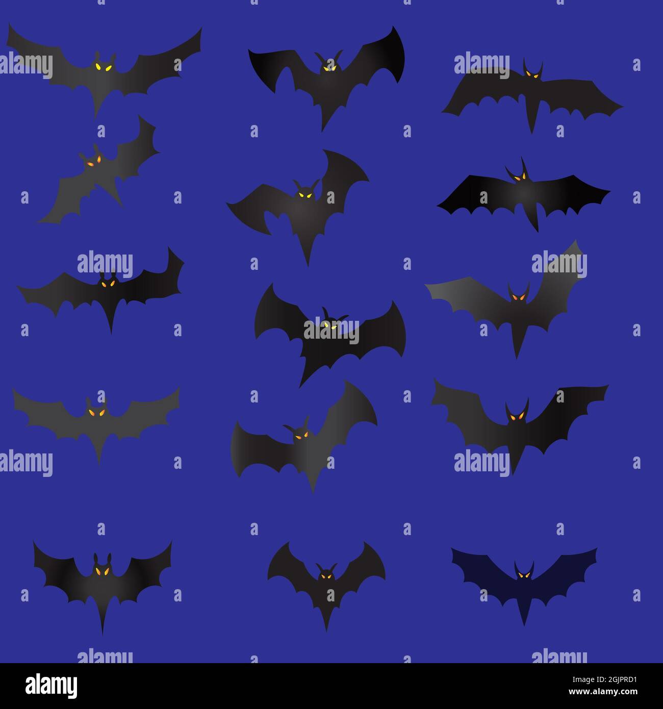 Bats. Halloween tradition symbol, bat character. Vector illustration ...