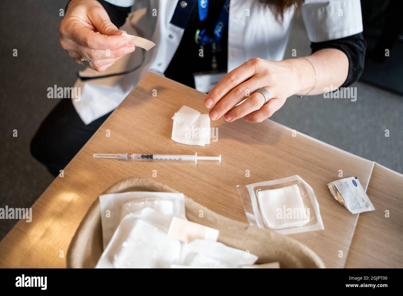 A injection ready for use. The Intensive care unit of the Liege ...
