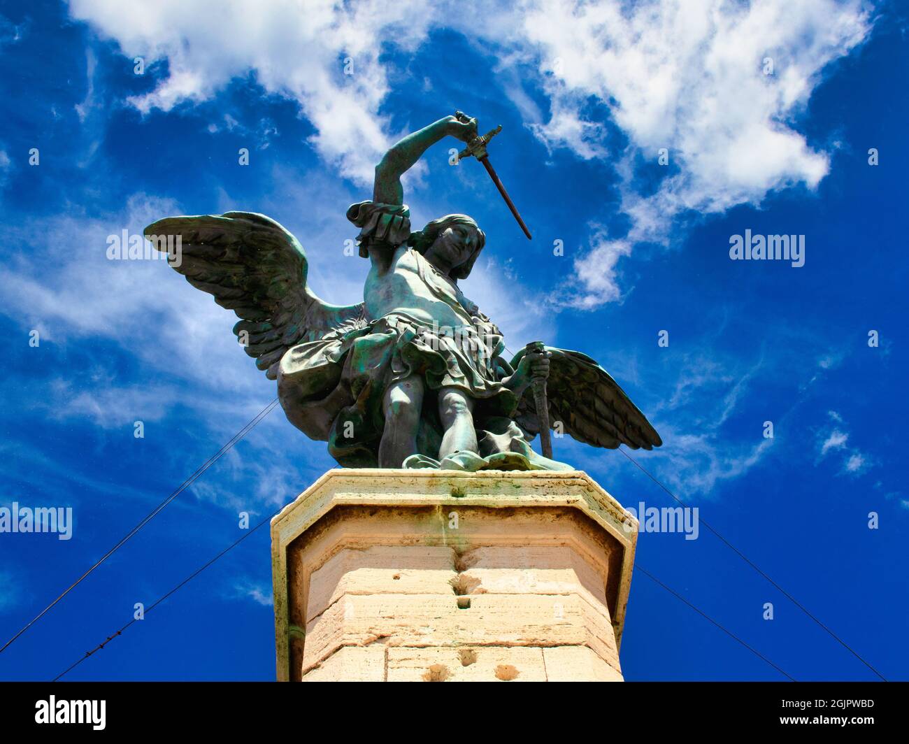 Italy rome archangel michael statue hi-res stock photography and images ...