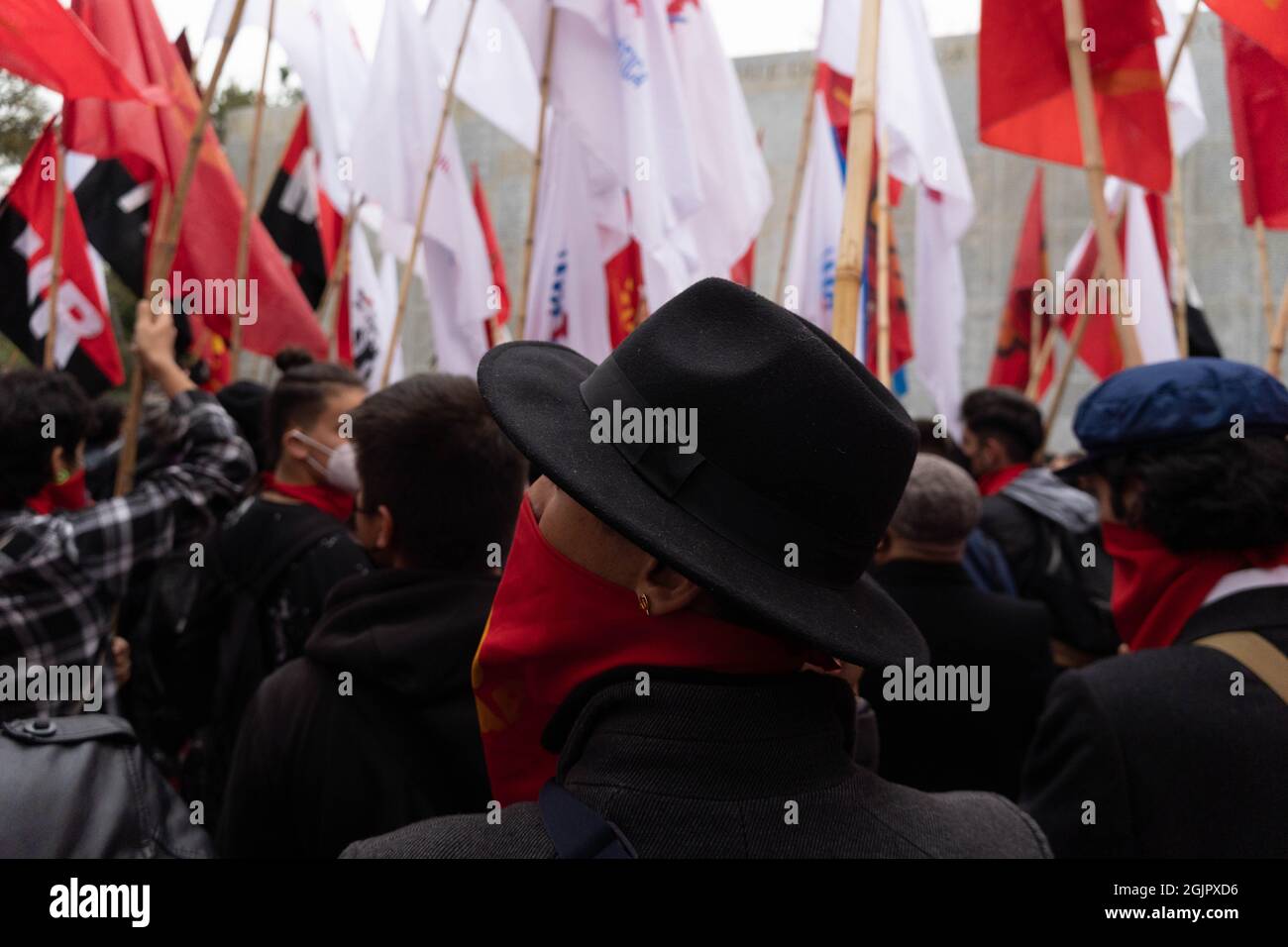 Santiago, Metropolitana, Chile. 11th Sep, 2021. Members of the ...