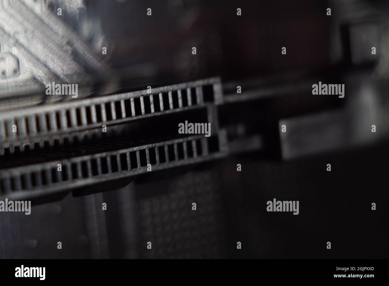 Grayscale shot of a pc motherboard or mobo Stock Photo - Alamy