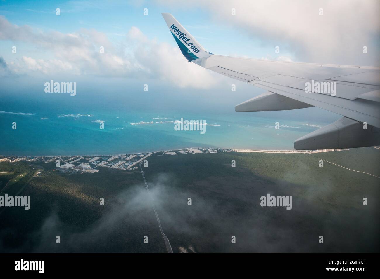 Leaving Mexico: views from the plane Stock Photo - Alamy