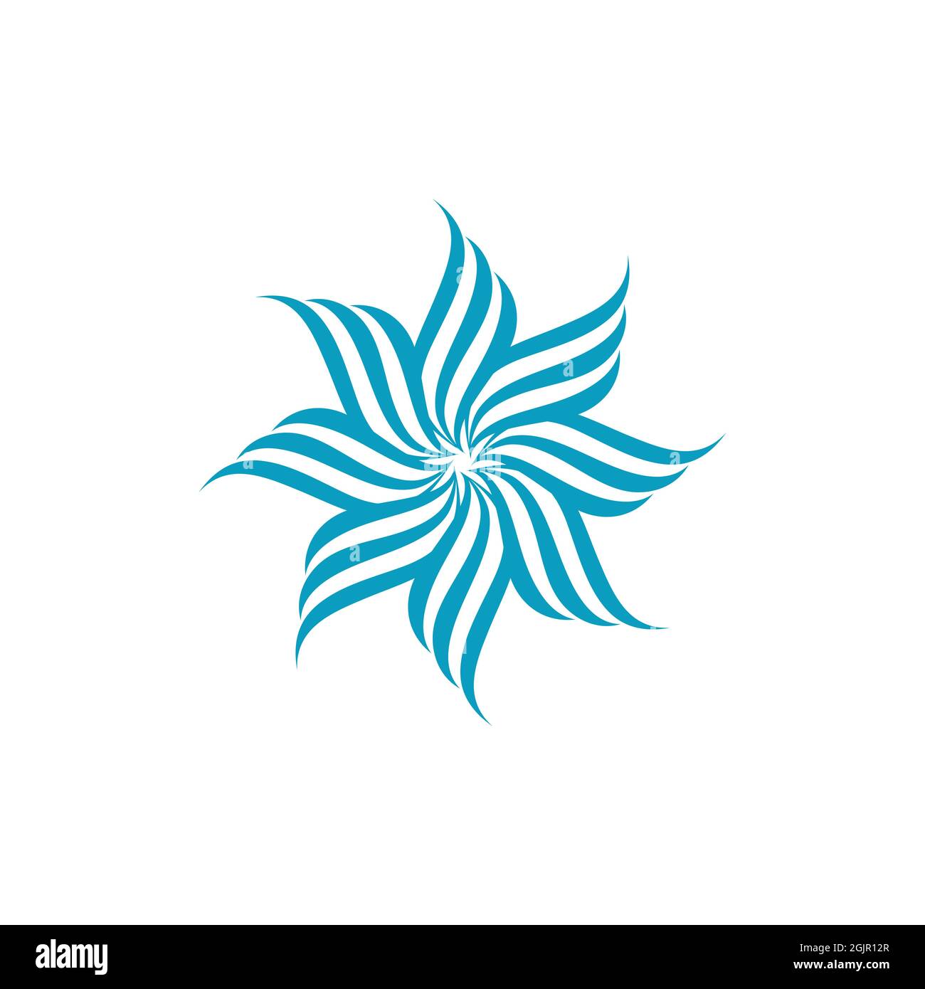 Beautiful flower or star decoration vector logo icon. elegant nature ...
