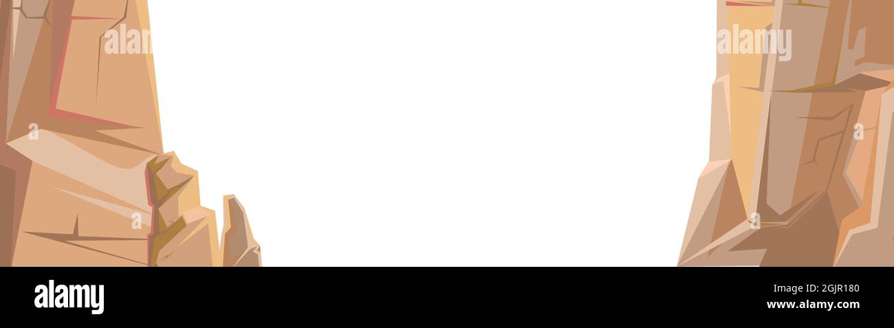 Rocky cliffs. Peaks of rocky mountains. Frame. Stone landscape ...