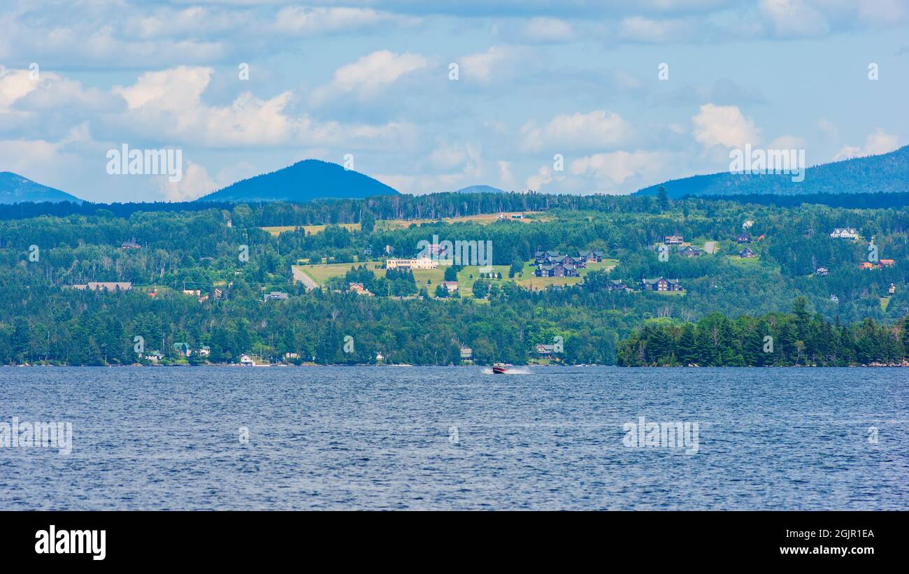 Rangeley lake in the mountains of western maine hi-res stock ...