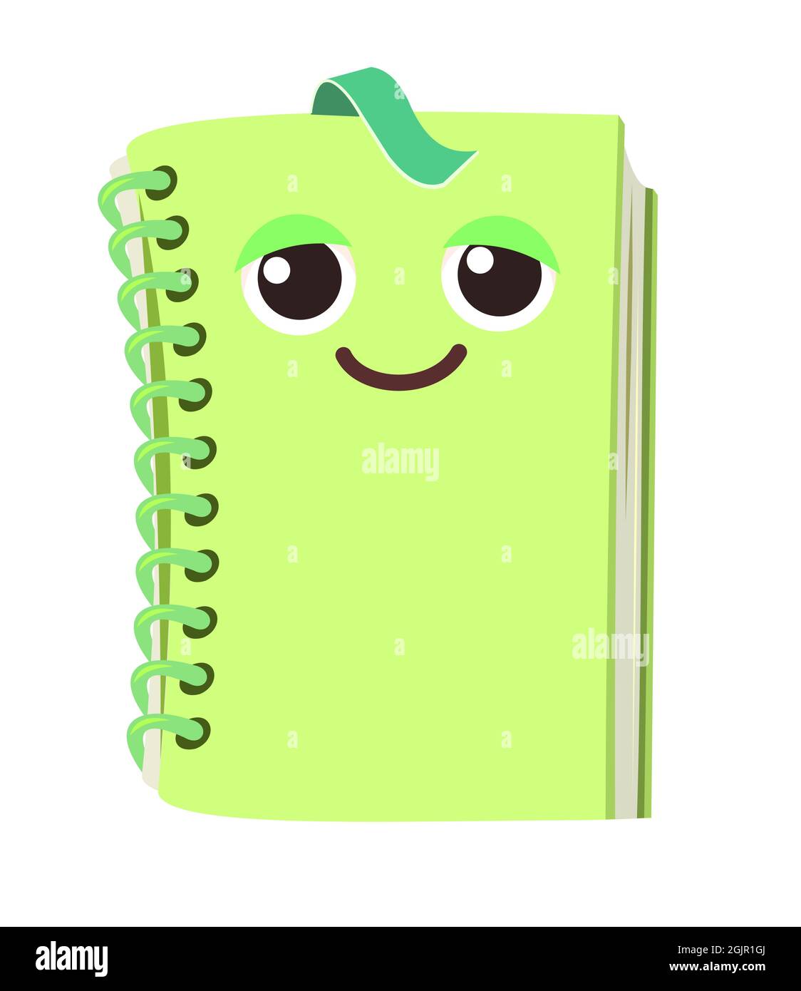 A funny book or notebook. Cheerful cute cartoon character. Isolated on ...