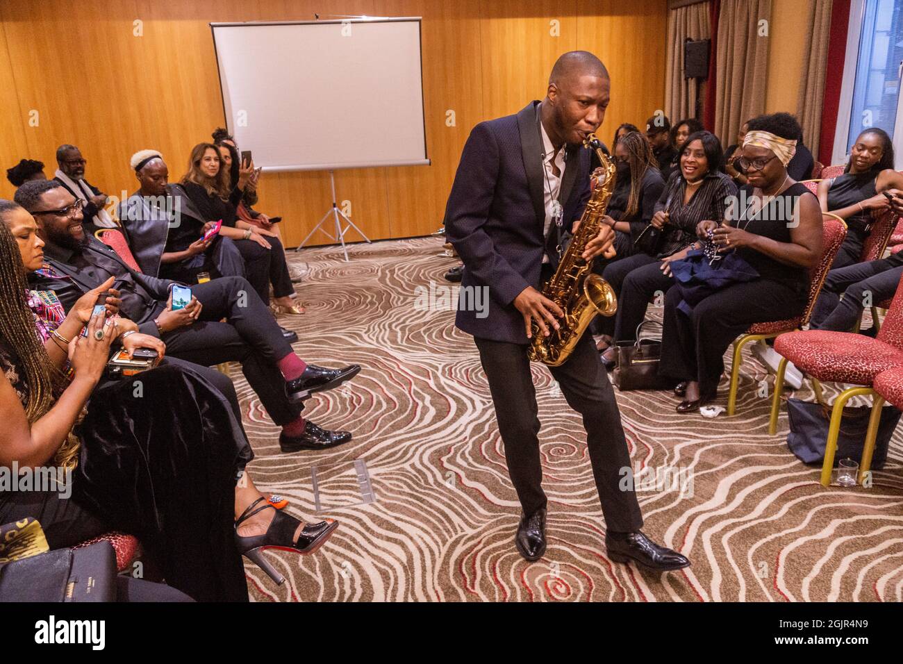 London, UK. 11th Sep, 2021. Nigerian Couturier Ade Bakare Celebrates ...