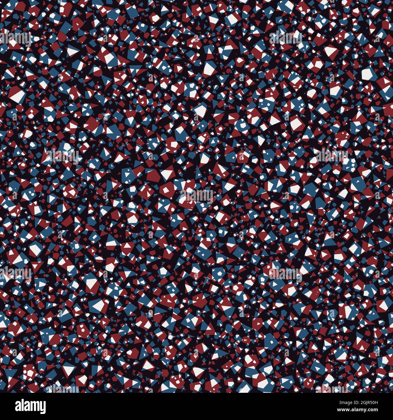 Seamless red and blue overlay circles and shapes pattern for surface ...