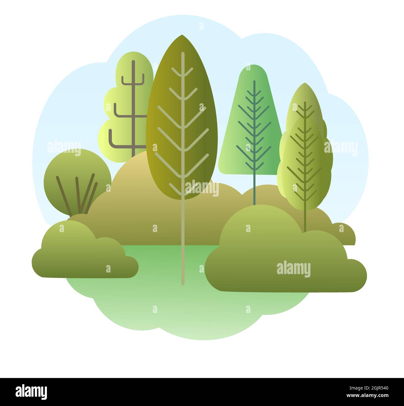 Spring nature landscape forest Cut Out Stock Images & Pictures - Alamy