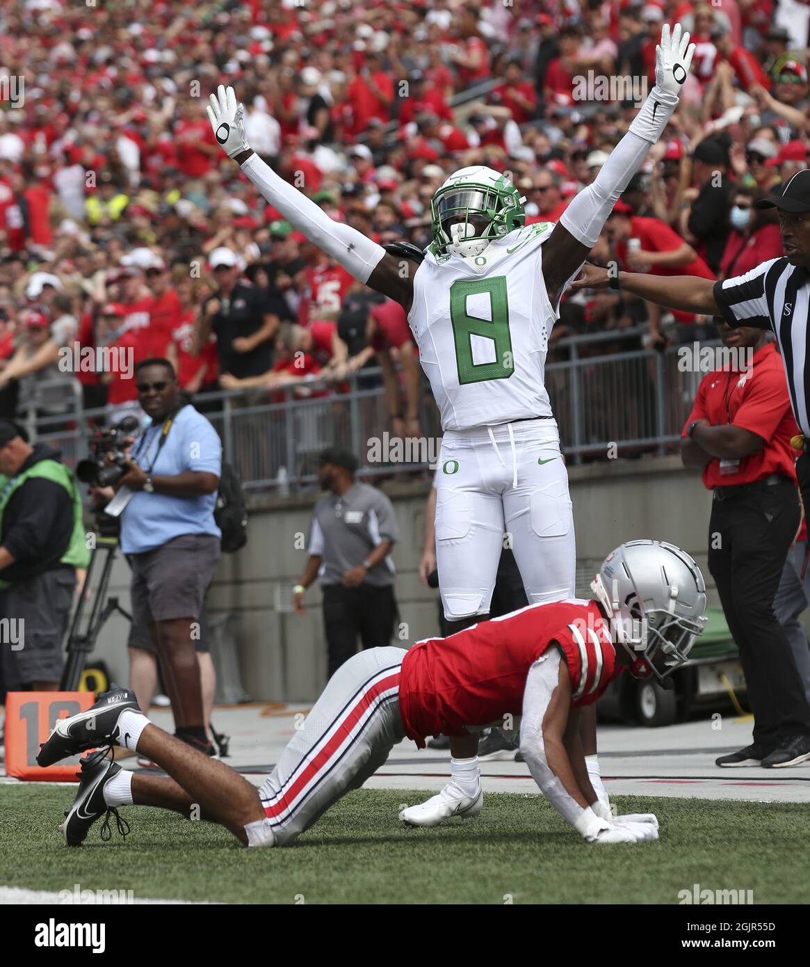 Columbus, United States. 11th Sep, 2021. Oregon Duck's Dontae Manning ...