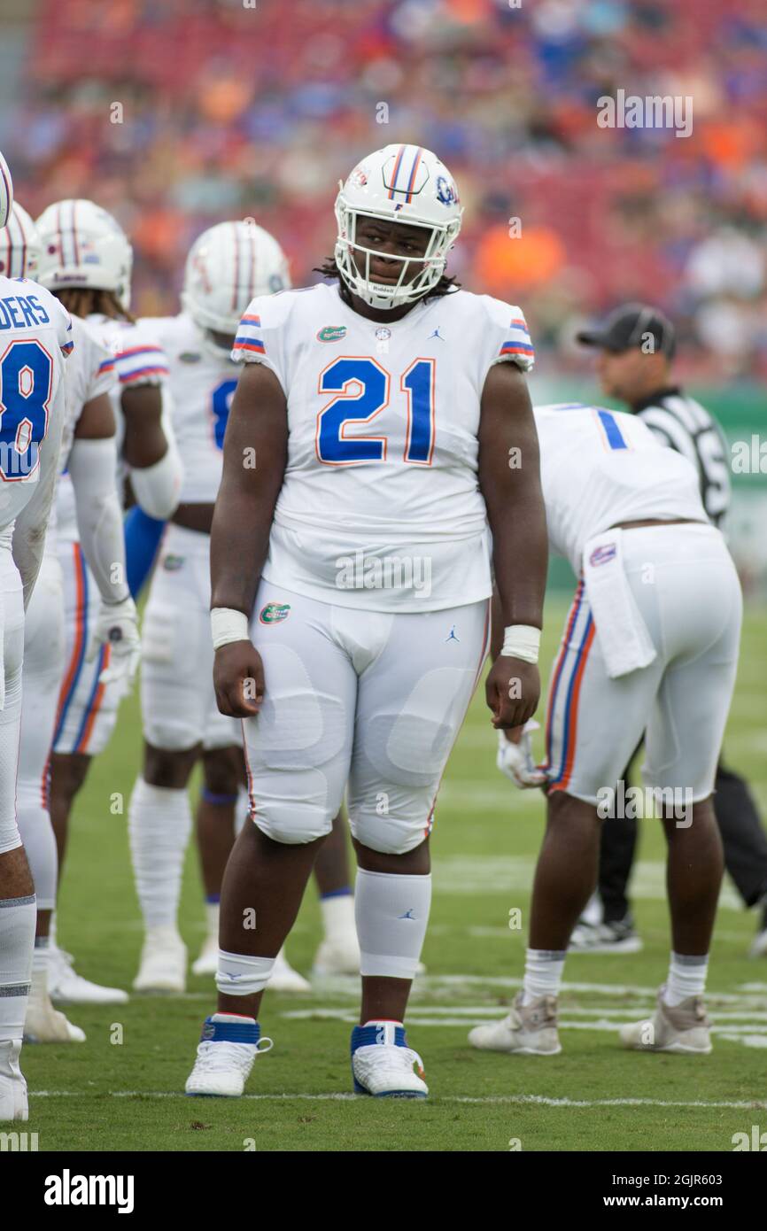 September 11, 2021: Florida Gators defensive lineman Desmond Watson (21 ...