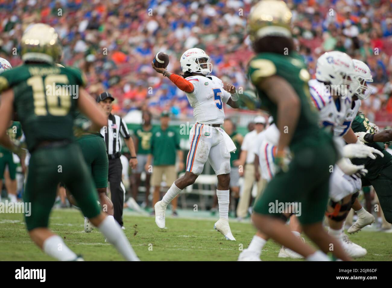September 11, 2021: Florida Gators quarterback Emory Jones (5) looks ...