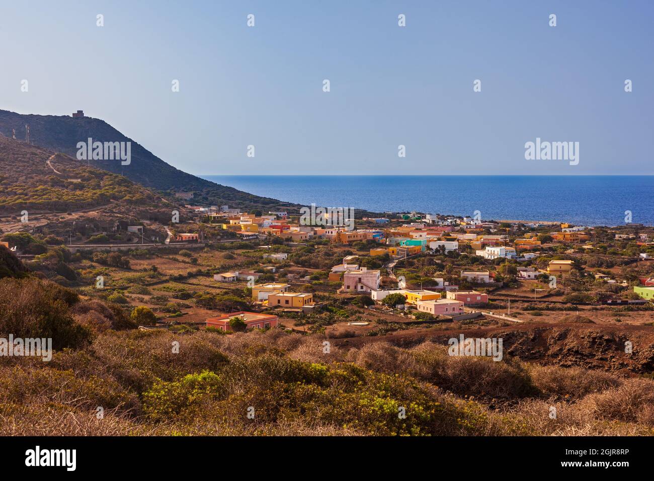 Top view of Linosa, Pelagie islands in Sicily. italy Stock Photo - Alamy