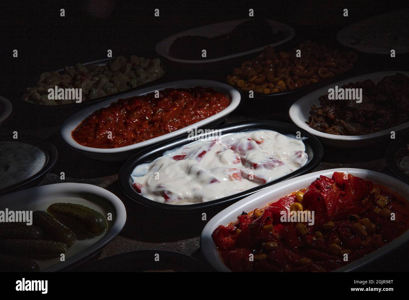 Turkish Cuisine Appetizers. Traditional Turkish and Greek dinner ...