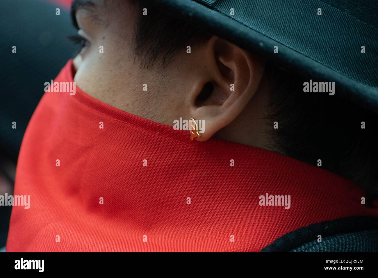 Santiago, Metropolitana, Chile. 11th Sep, 2021. A member of the ...