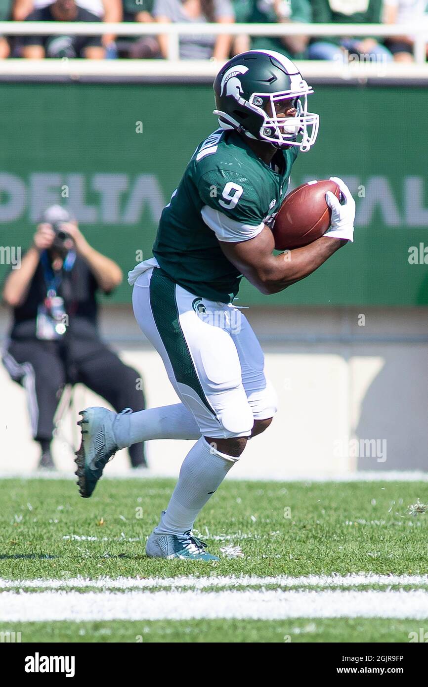 East Lansing, Michigan, USA. 11th Sep, 2021. Michigan State running ...