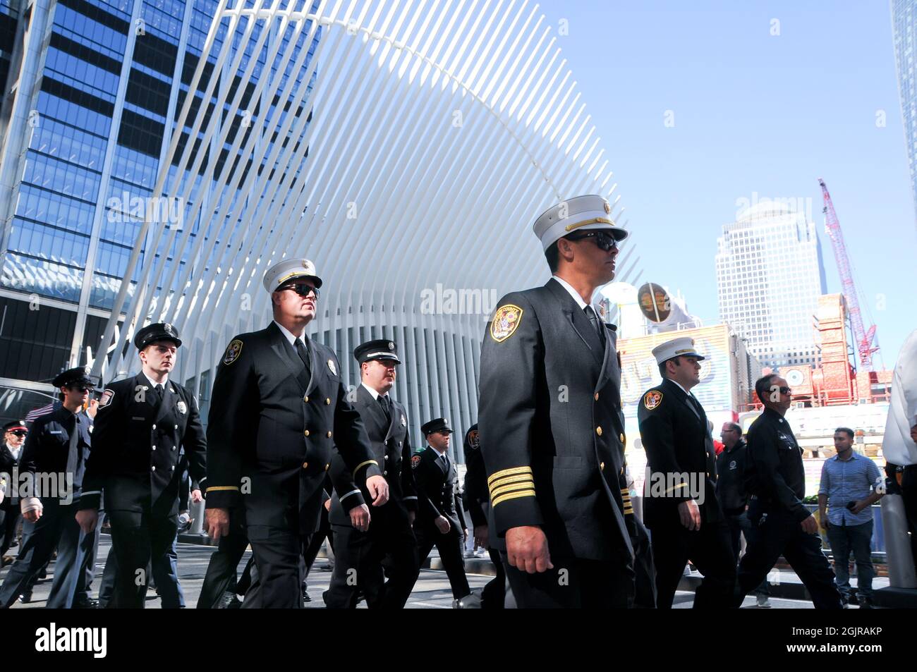 New York City, United States. 11th Sep, 2021. Uniformed NYPD and NYFD ...