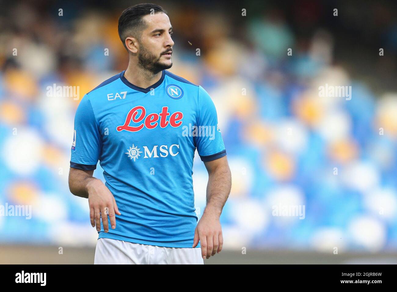 SSC Napoli's Greek defender Konstantinos Manolas looks during the Serie ...