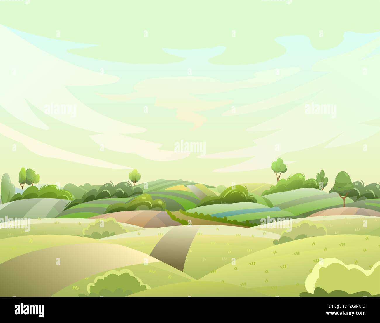 Grassy path Stock Vector Images - Alamy