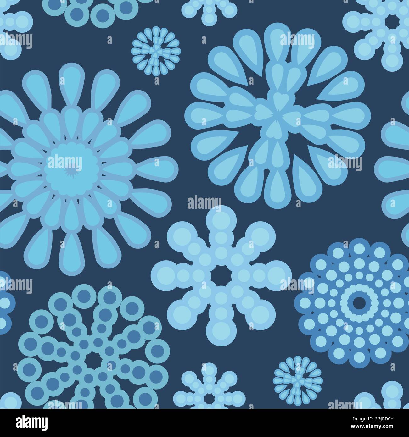 Snowflakes pattern. Background. Seamless picture. Winter Falling ...
