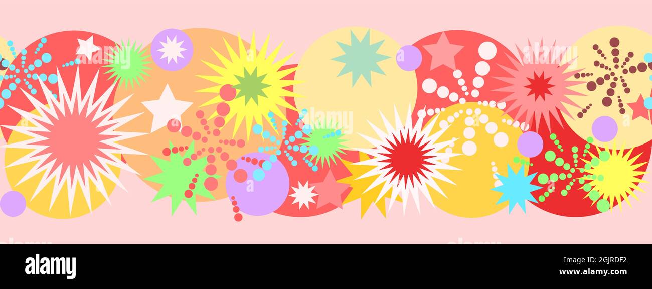 Festive background. Seamless picture. Bright flashes of fireworks in a ...