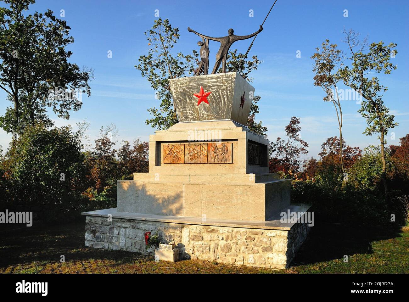 Slovenia, Opatje Selo. WWII, the monument dedicated to the Italian ...