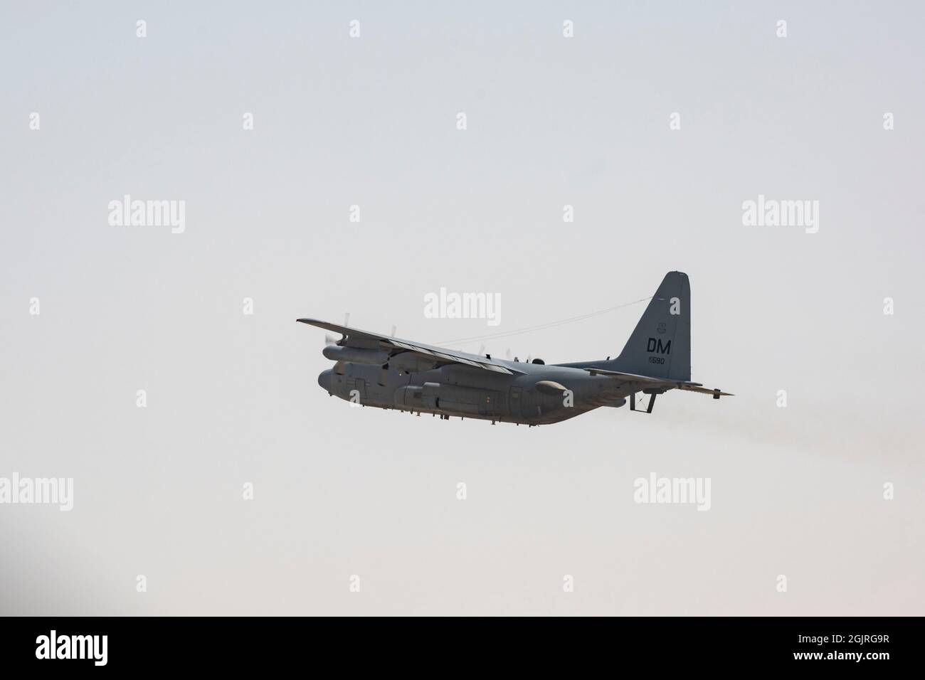 A U.S Air Force EC-130H Compass Call aircraft, assigned to the 41st ...