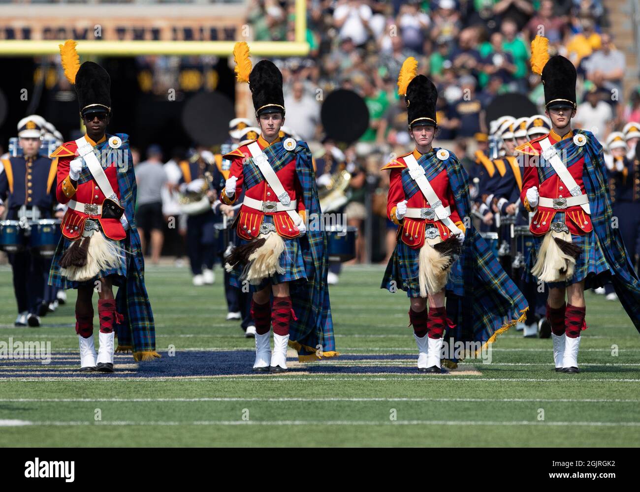 South Bend, Indiana, USA. 11th Sep, 2021. The Notre Dame Irish Guard ...