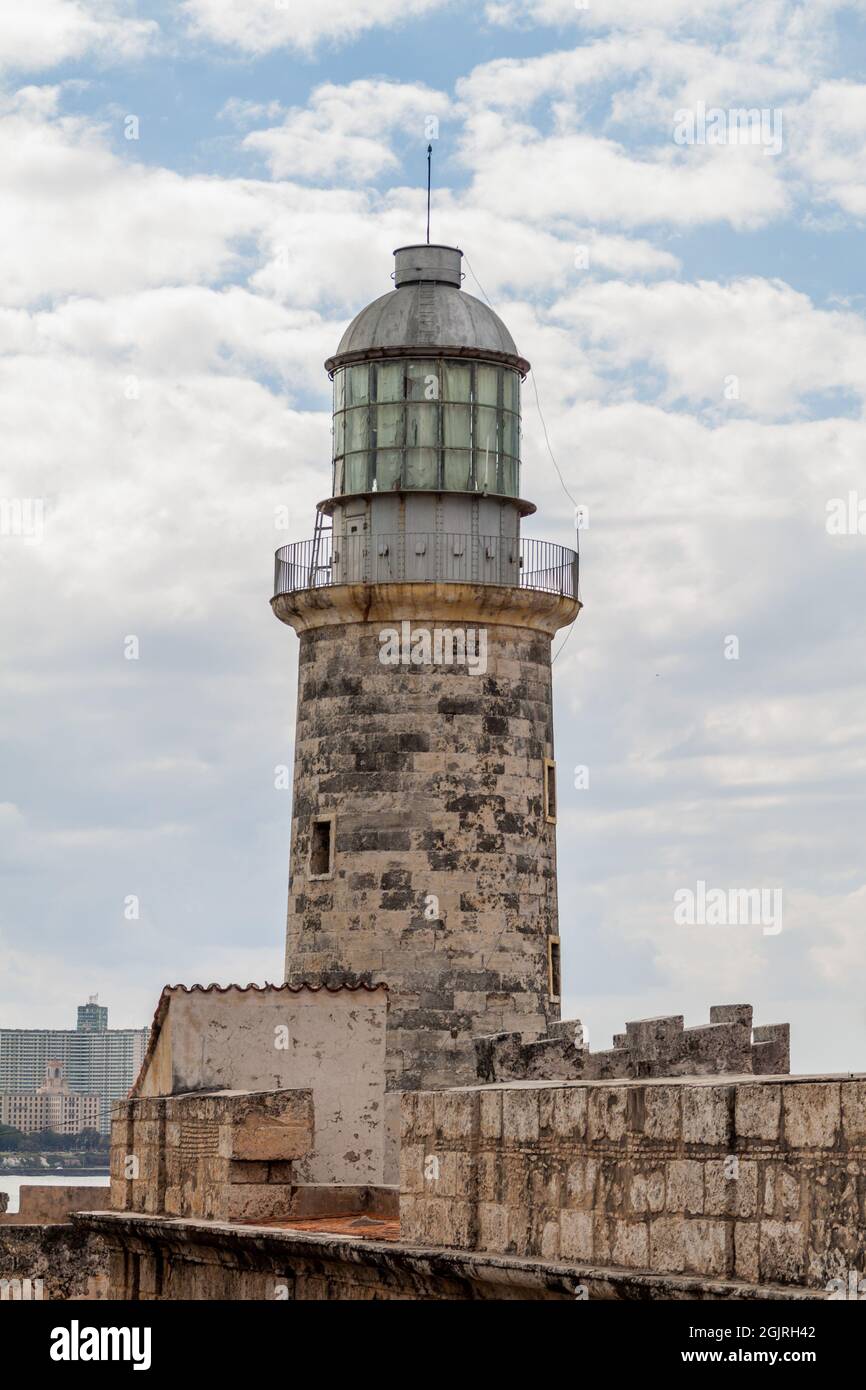 Lighthouse at Morro castle in Havana, Cuba Stock Photo - Alamy